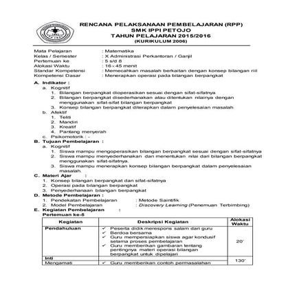 Rpp 2 eksponen | DOCX