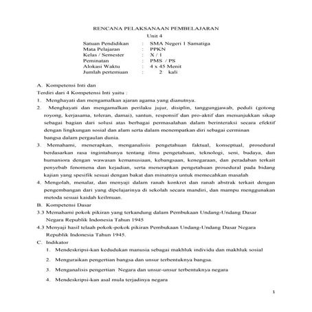 RPP PKN X Kurikulum 2013 yasirmaster.web.idRpp 4 | DOCX