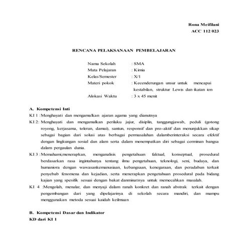 Rpp 6 ikatan ion ronaa | DOCX