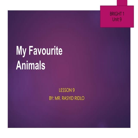 Rpp b.inggris smp vii sem 2 9. my favourite animals | PPT