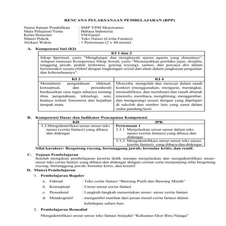 RPP Bahasa Indonesia_Putri Nur Wahyu Ningsih - 1 Pertemuan.pdf