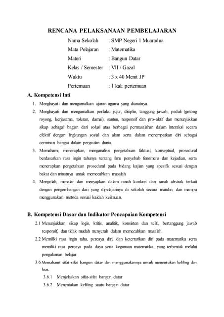 Contoh RPP Pelaksanaan Micro Teaching PGMI UIN Jakarta | PDF