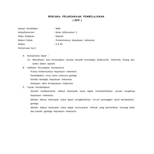 Rpp berpikir sejarah | DOC