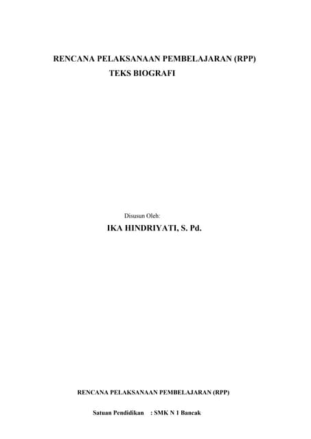 Contoh RPH BM Tahun 4 (PdPr) | PDF