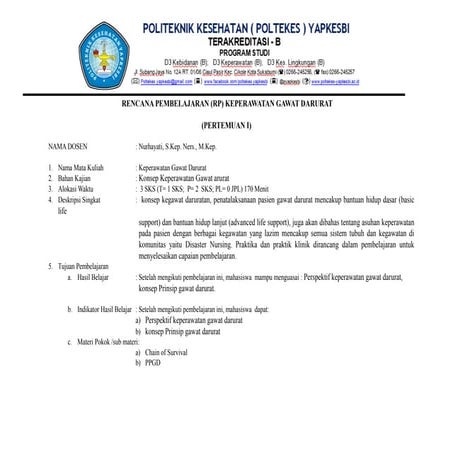 RPP contoh.pdf nifas untuk mahasiswa STIkes | PPT