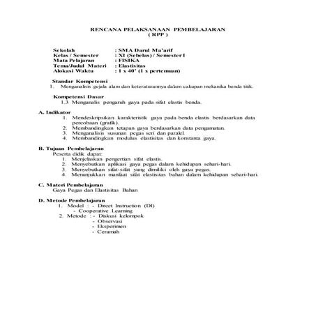 Rpp elastisitas | DOCX
