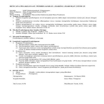 Rpp furda covid | DOCX