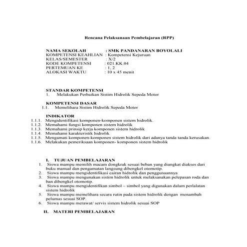 Rpp hidrolik TSM | DOCX