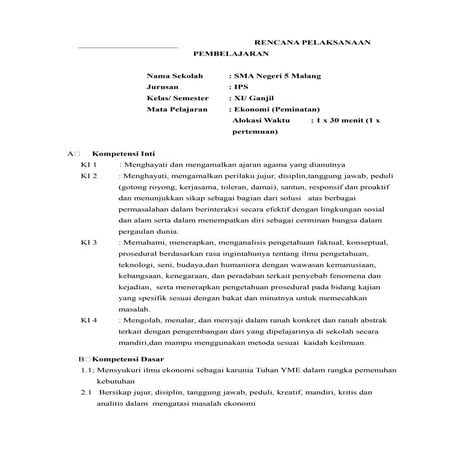 Rpp inflasi micro | PDF