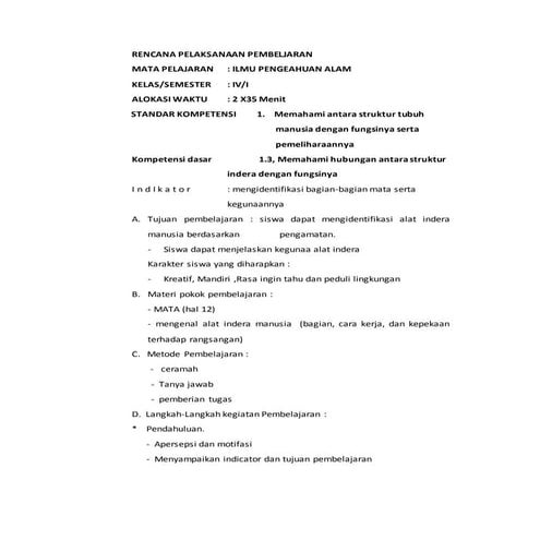 Rpp ipa kls iv | DOCX