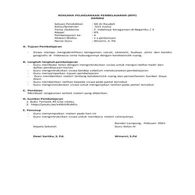 Rpp ips pb 4 | DOCX