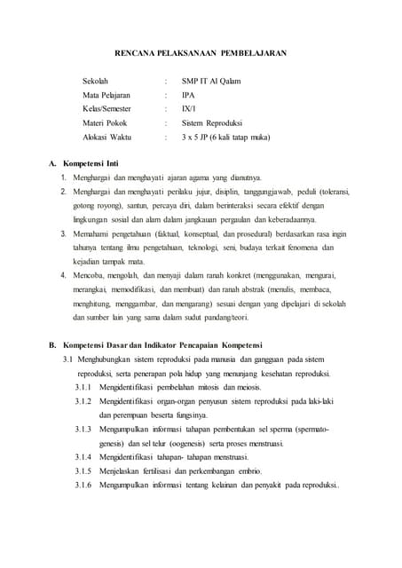 PROGAM TAHUNA (PROTA) IPA K13 SMP KELAS 9 | PDF