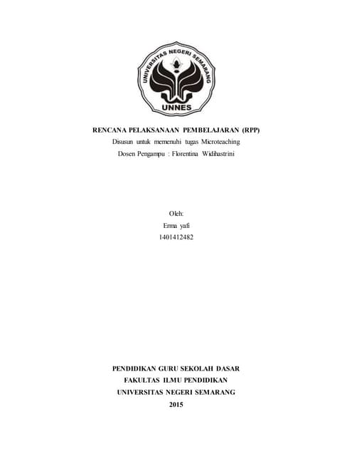 Contoh RPP Pelaksanaan Micro Teaching PGMI UIN Jakarta | PDF