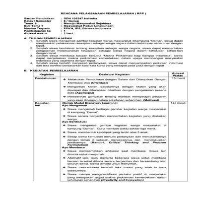 Perangkat Ajar RPP Kelas 6 Tematik 6.docx