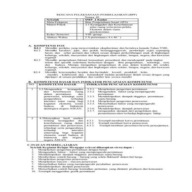 Rpp kelas 8 smtr 2 2018 | DOCX