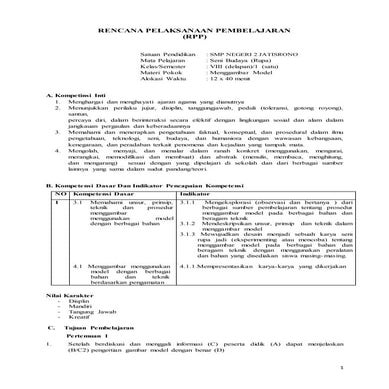RPP KELAS VIII SENI RUPA .docx