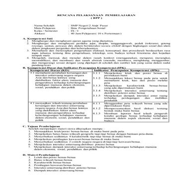 Rpp kls ix smt 1 bab 1 | PDF