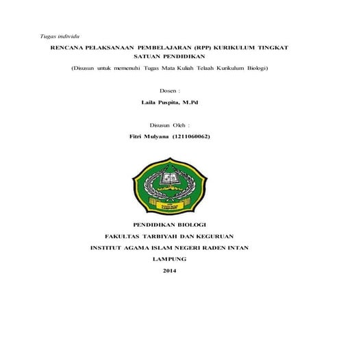 Rpp ktsp sistem ekskresi | PDF