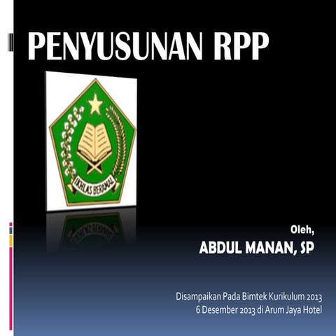 Rpp kurikulum 2013 | PPTX