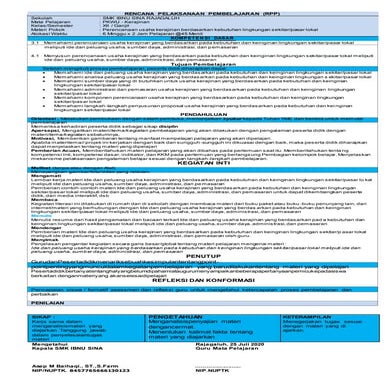 Rpp kwh kerajinan kls xii ganjil | DOC