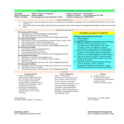 RPP Matematika Kls 9.pdf
