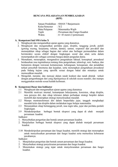 Rpp discovery learning matematika | DOCX