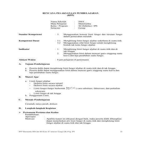 Rpp invers fungsi | DOCX