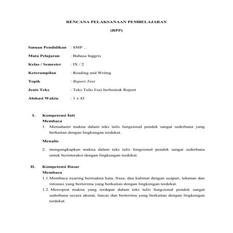 RPP method of teaching susi susanti | DOCX