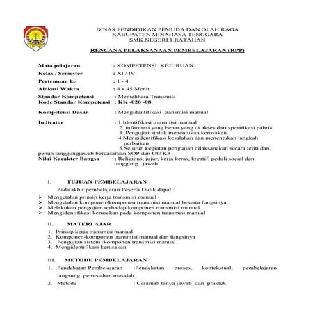 Rpp otomotif | DOCX