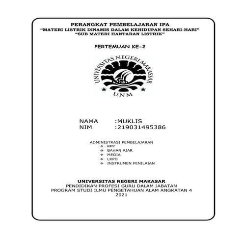 Rpp peerteaching muklis | PDF