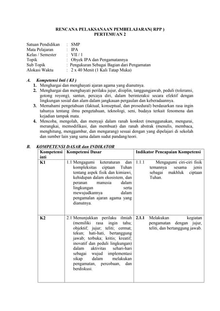 Modul Ajar Pengukuran untuk Kelas VII Semester I | PDF