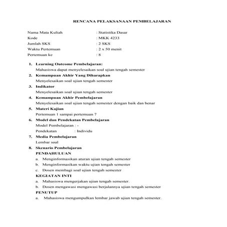 Rpp pertemuan8 | PDF