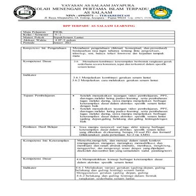 Rpp pjok mas bro | PDF