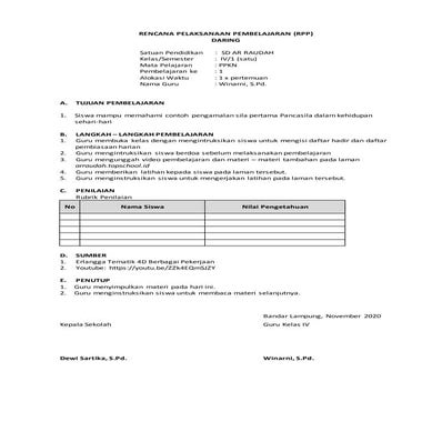 Rpp pkn 4 d sub 1 | PDF