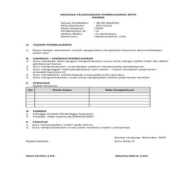Rpp pkn 4 d sub 1 | DOC