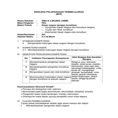 Rpp pkn berkarakter sma klsx-2 | DOC