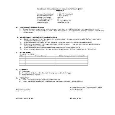 Rpp pkn tema 2 sub 3 | DOC