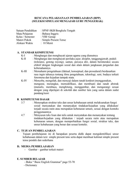 RPP Pendidikan Agama Katolik dan Budi Pekerti SMP Kelas VII | PDF