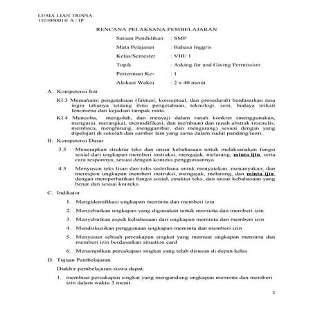 Lesson Plan Curriculum 2013 Doc