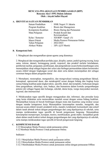 MODUL AJAR KURIKULUM MERDEKA MARKETING MIX.docx