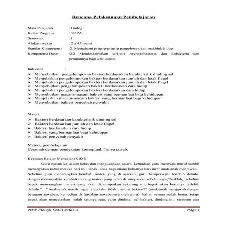 contoh rpp | PDF