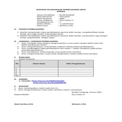 Rpp sbdp pb 1 sm 2 | PDF