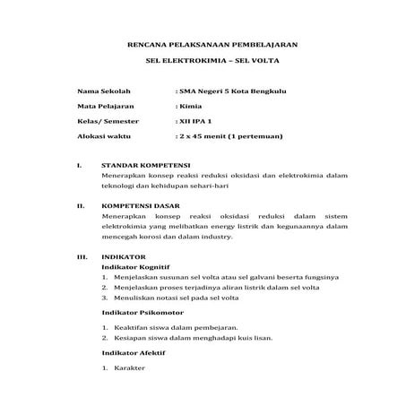 Rpp sel volta | DOCX