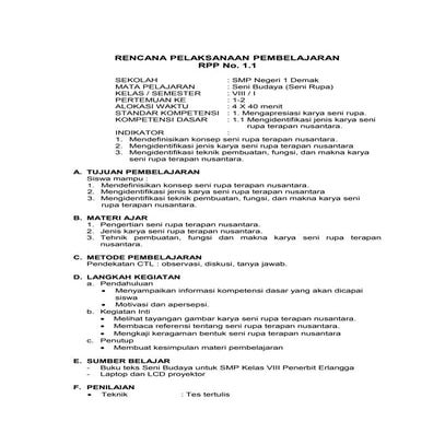 Rpp seni rupa viii 1 | DOC