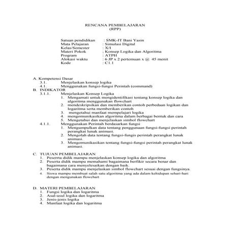 1.RPP INFORMATIKA KLS X KD 1 Semester 1.docx