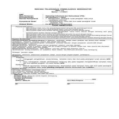 Rpp tik kls 8 mode luring (3) | DOC