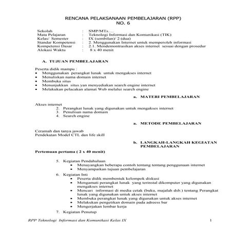 Rpp tik kls ix smt2 | RTF