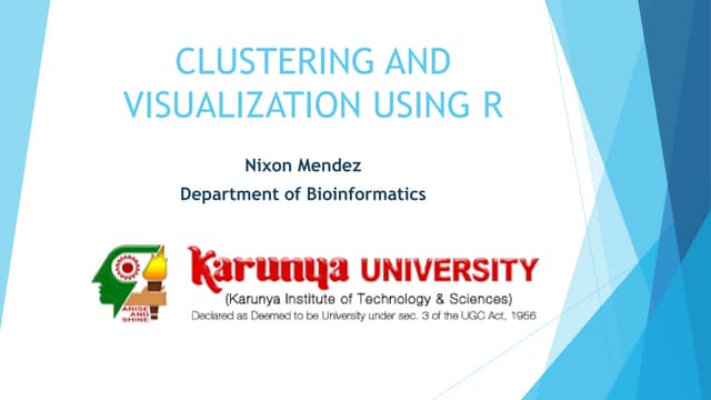 Clustering And Visualisation Using R Programming Ppt