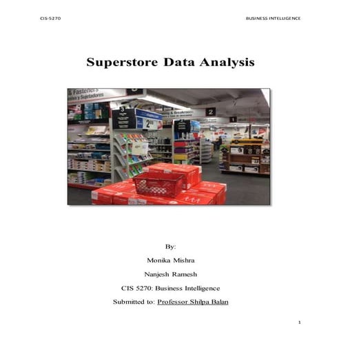 Superstore Data Analysis Using R Docx