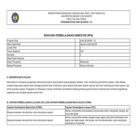 RPS matkul- Sejarah Lokal Indonesia.pdf